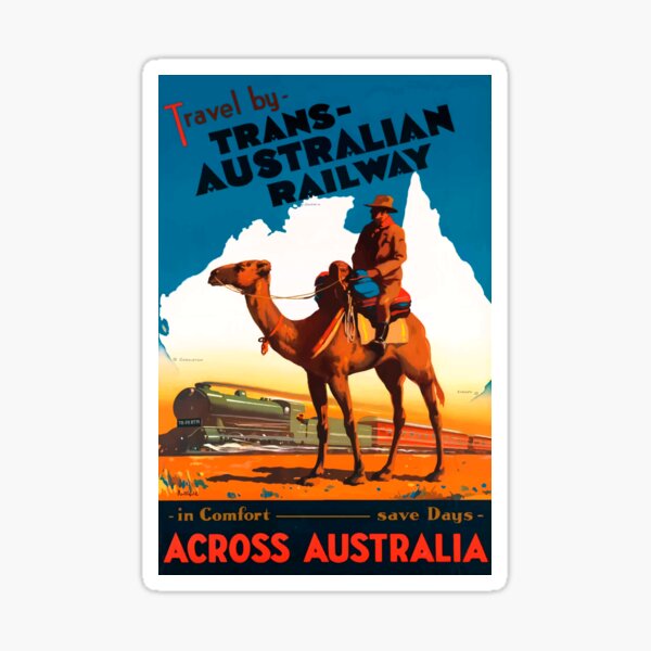 "Australian Railway Poster" Sticker for Sale by BreadOlives | Redbubble
