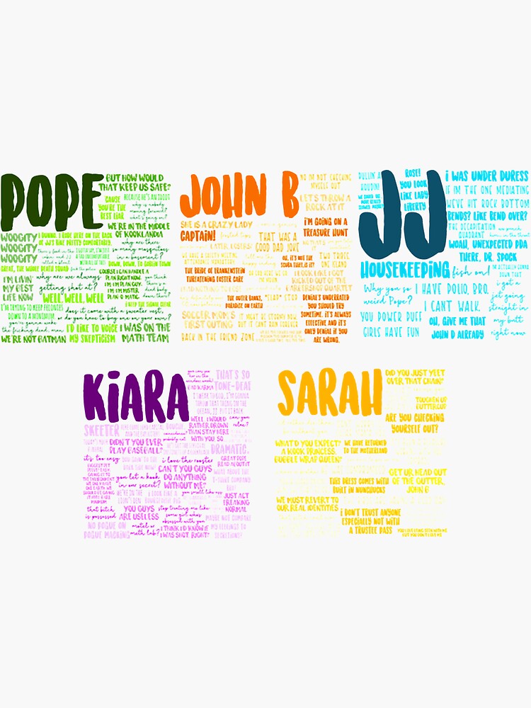 "Outer Banks Quotes Pack" Sticker for Sale by CosmosUK | Redbubble