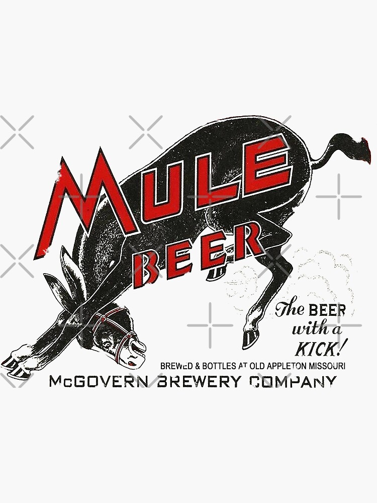 "Mule Beer" Sticker for Sale by Retrorockit | Redbubble