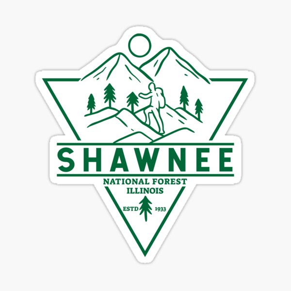 "Shawnee National Forest Illinois Monoline Emblem" Sticker for Sale by ...