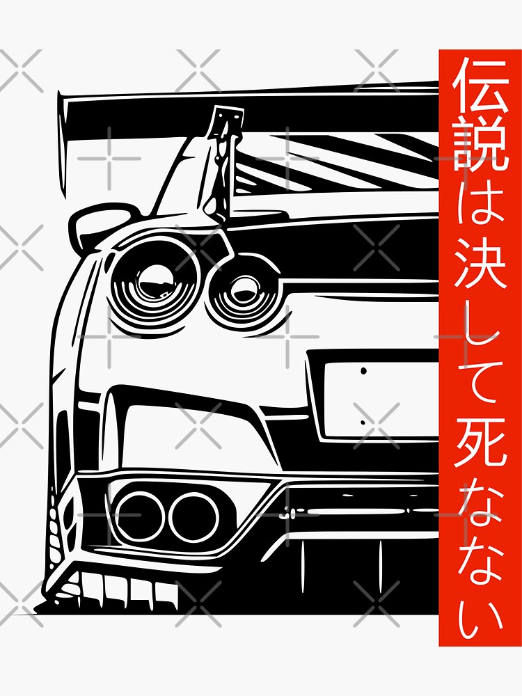 "GTR R35 Skyline JDM Tuning Car" Sticker for Sale by AutoDesignWerks ...