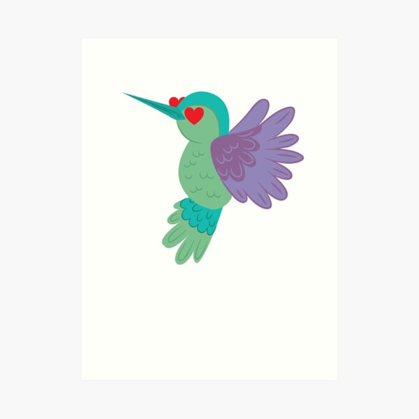 "Hummingbird Emoji " Art Print by HippoEmo | Redbubble