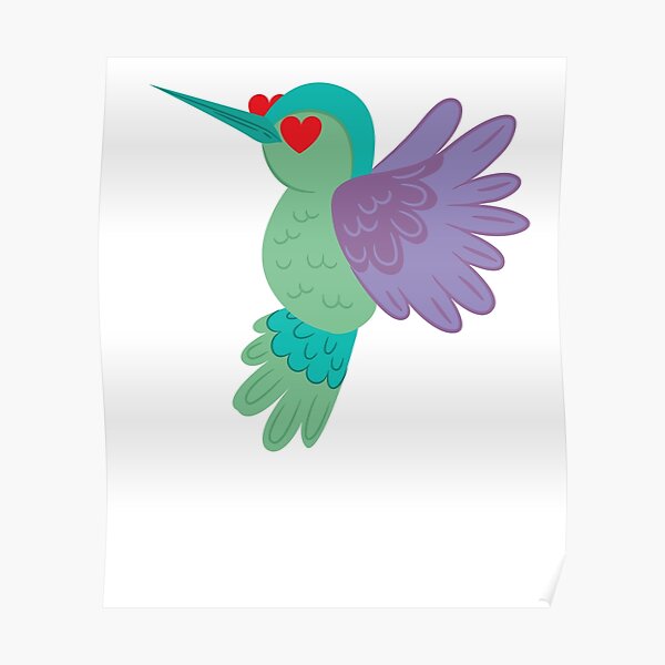 "Hummingbird Emoji " Poster for Sale by HippoEmo | Redbubble