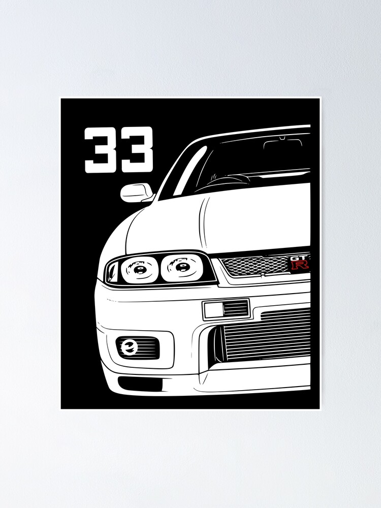 "R33 GTR Skyline JDM Tuning Car" Poster for Sale by AutoDesignWerks ...