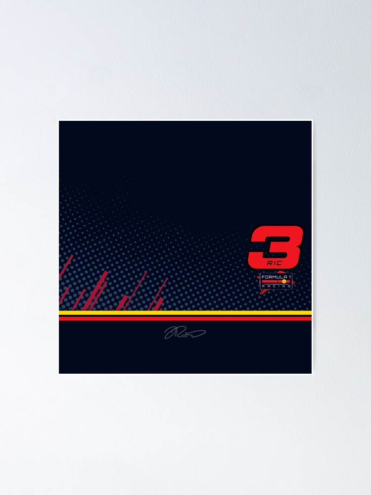 "DR3 Ricciardo F1 Redbull 2023 Formula One Team Red Bull Racing" Poster ...