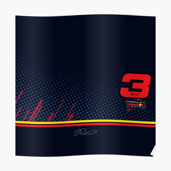 "DR3 Ricciardo F1 Redbull 2023 Formula One Team Red Bull Racing" Poster ...