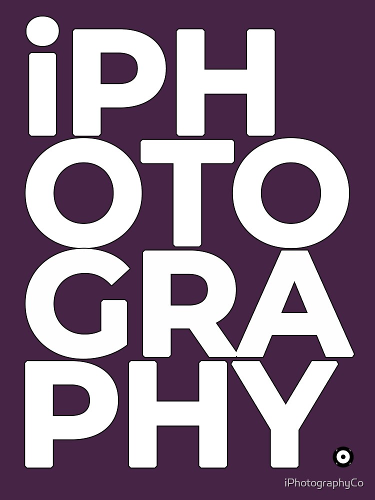 "iPhotography Big Logo (White)" T-shirt for Sale by iPhotographyCo ...