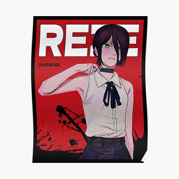 Reze Chainsaw Man Red Comic Design V2 Poster For Sale By Ikaxii Redbubble
