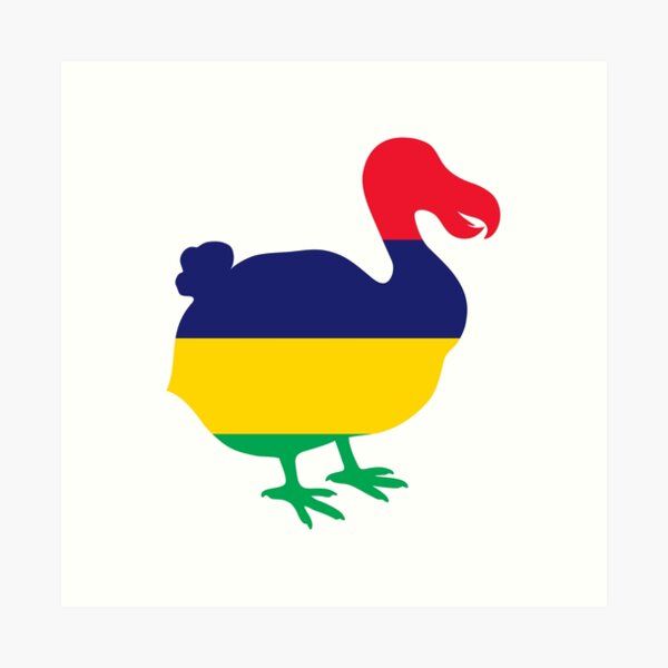"Flag Dodo of Mauritius" Art Print by fourretout | Redbubble