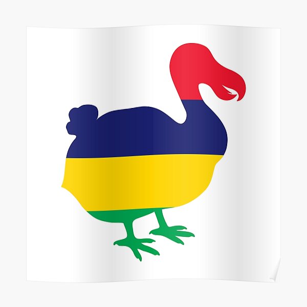 "Flag Dodo of Mauritius" Poster for Sale by fourretout | Redbubble