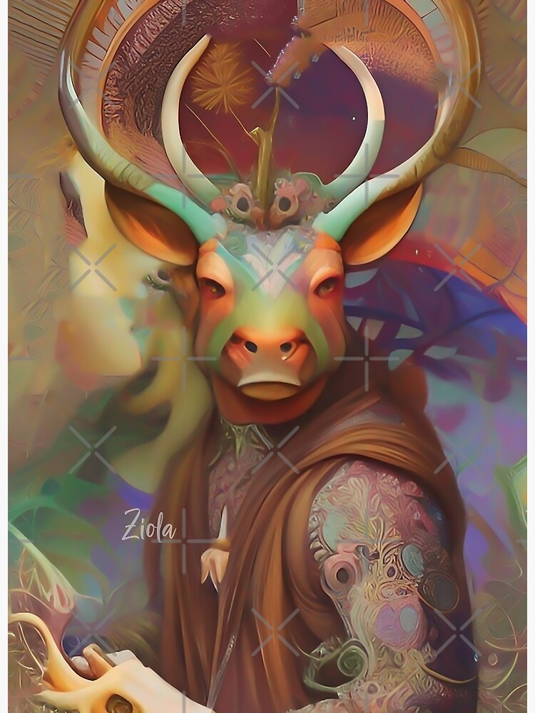 "Mythology Magical Bull Minotaur Myth" Poster for Sale by ZiolaRosa ...