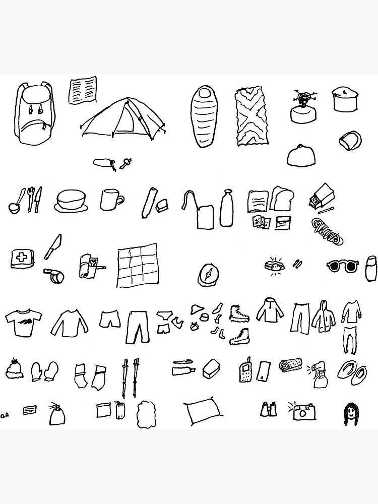 "Backpacking & Camping Gear Pack Checklist" Sticker for Sale by ...