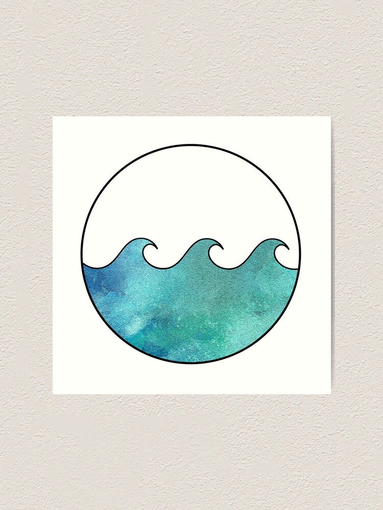 "Waves in a Circle" Art Print for Sale by emmyschildt | Redbubble