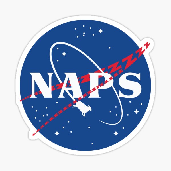 "NAPS Funny NASA Logo " Sticker for Sale by Swag-Dealer | Redbubble