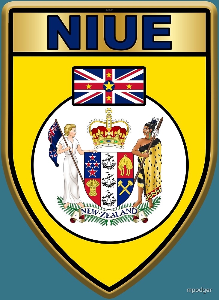 "NIUE Gifts, Masks, Stickers & Products (4)" by mpodger | Redbubble