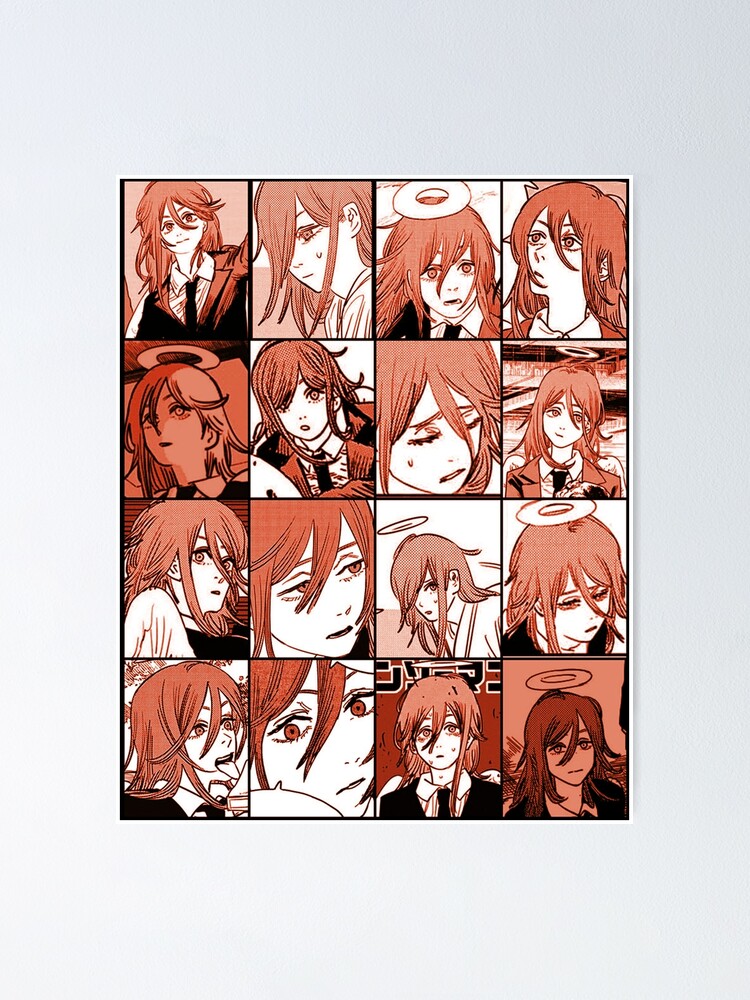 "Angel devil Chainsaw man manga panels collage color version" Poster ...
