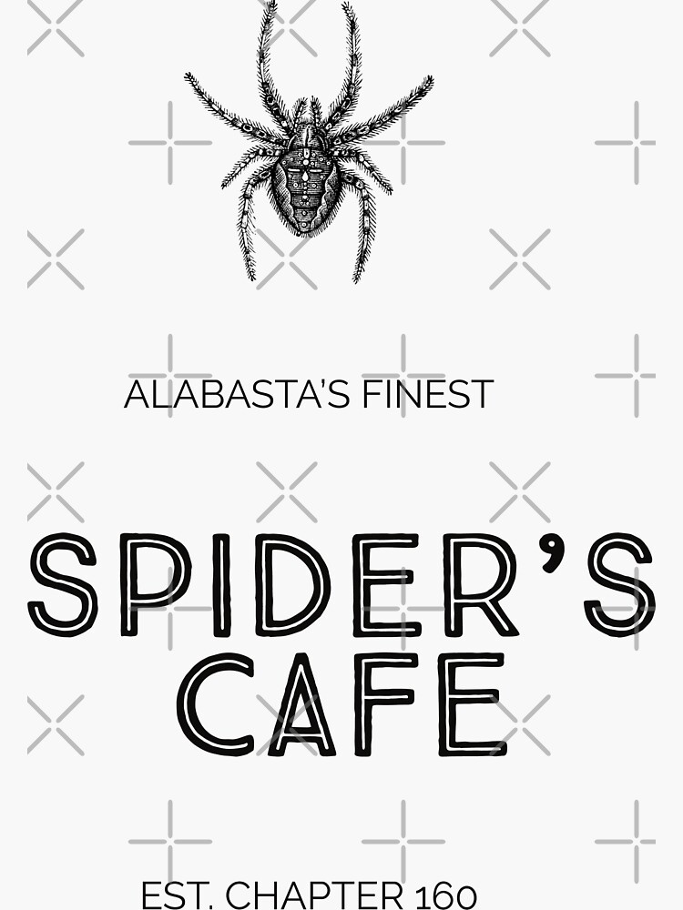 "Spider Cafe" Sticker for Sale by Alittleredshop | Redbubble