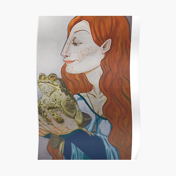 "Portrait of a Lady with her Toad" Poster for Sale by TheRaggedQuill ...