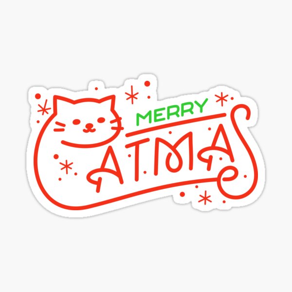 "Merry Catmas Typography" Sticker for Sale by taufikrizkyy | Redbubble
