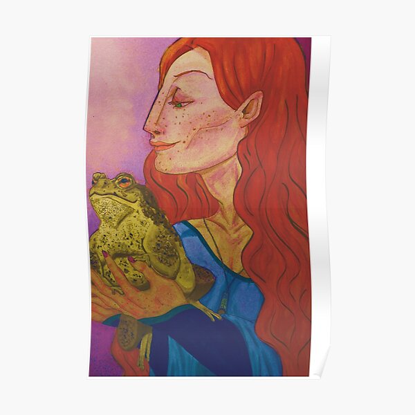 "Portrait of a Lady with her Toad in bright pastels" Poster for Sale by ...
