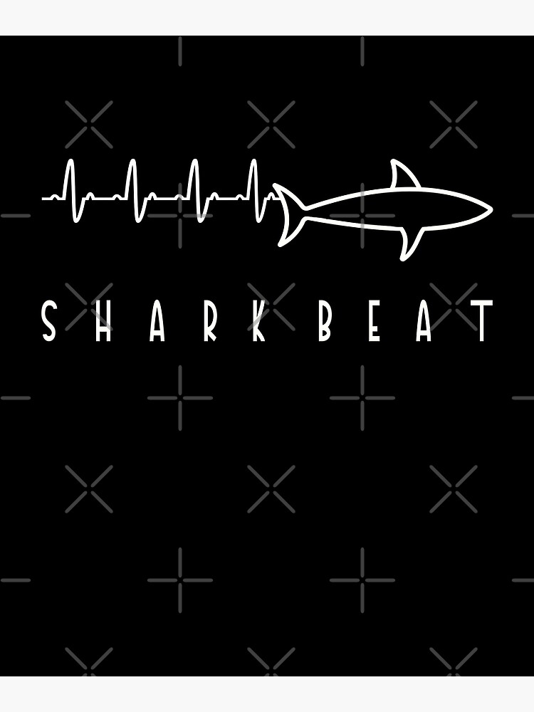 "Shark Heart Rate Ecg Dive" Poster by sbachstroem | Redbubble