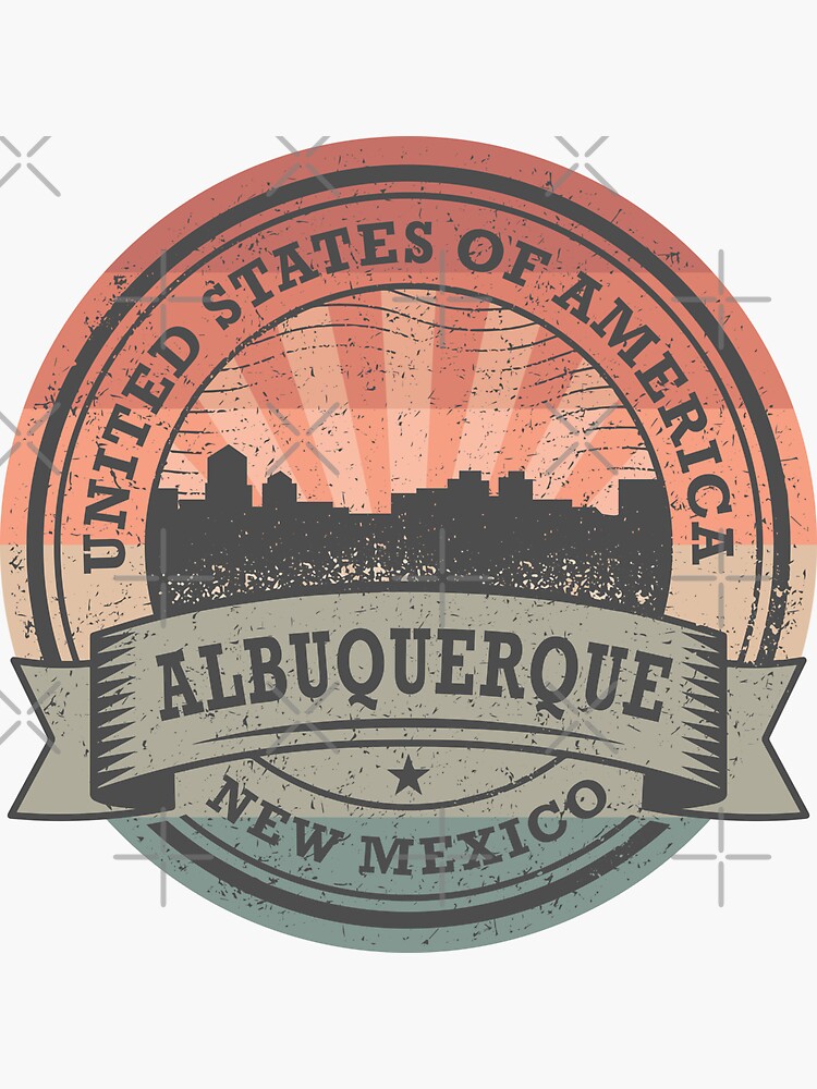 "Albuquerque, New Mexico" Sticker for Sale by studio838 | Redbubble