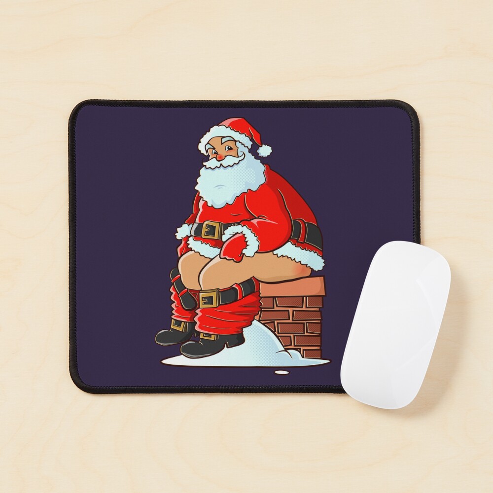 "Funny Santa Claus pooping down the chimney" Poster for Sale by ...