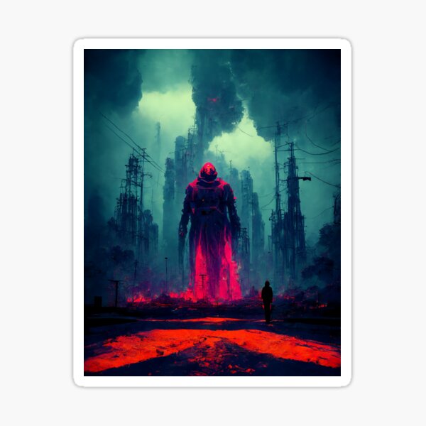 "Neon Apocalypse" Sticker for Sale by a-isaac-art | Redbubble