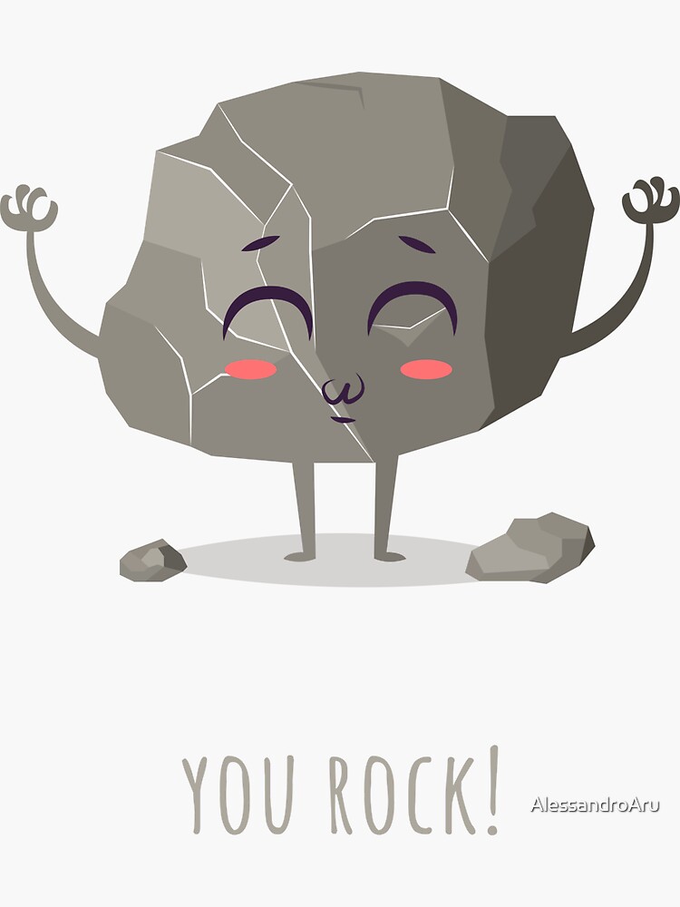 "You Rock!" Sticker by AlessandroAru | Redbubble