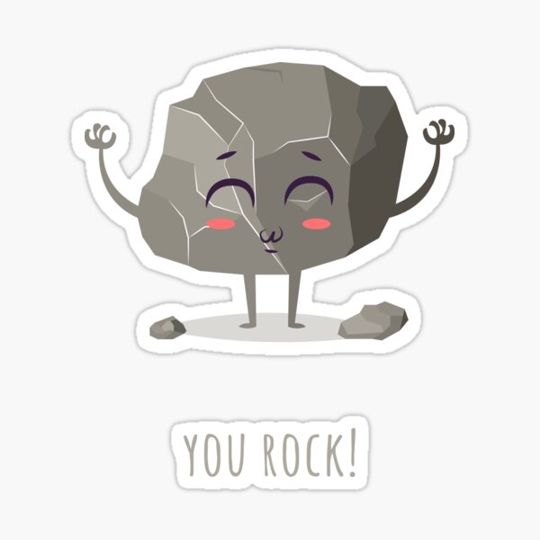 "You Rock!" Sticker by AlessandroAru | Redbubble