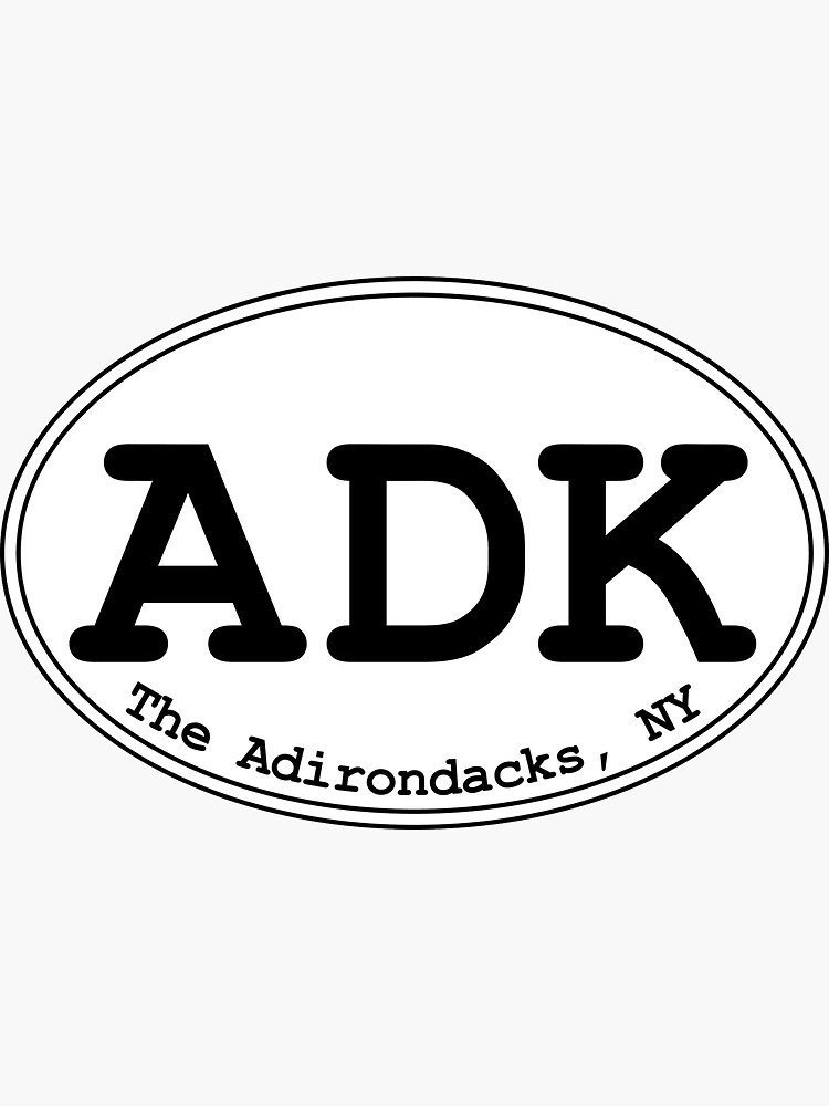 "ADK - The Adirondacks NY Oval Design" Sticker for Sale by ...