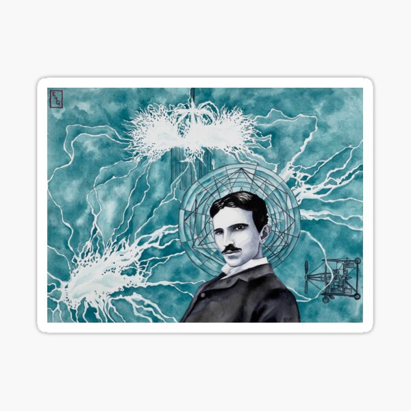 "Nikola Tesla" Sticker for Sale by Eliq | Redbubble