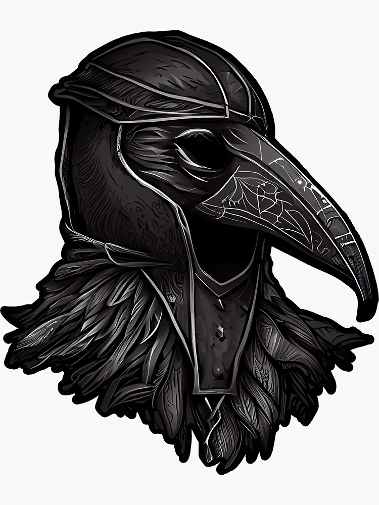 "The crow mask 2" Sticker for Sale by The-Crows | Redbubble