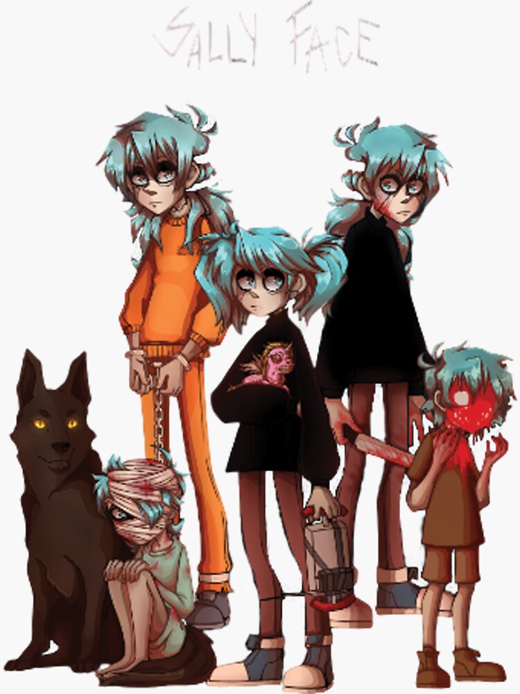 "Sally Face" Sticker for Sale by Vermane | Redbubble