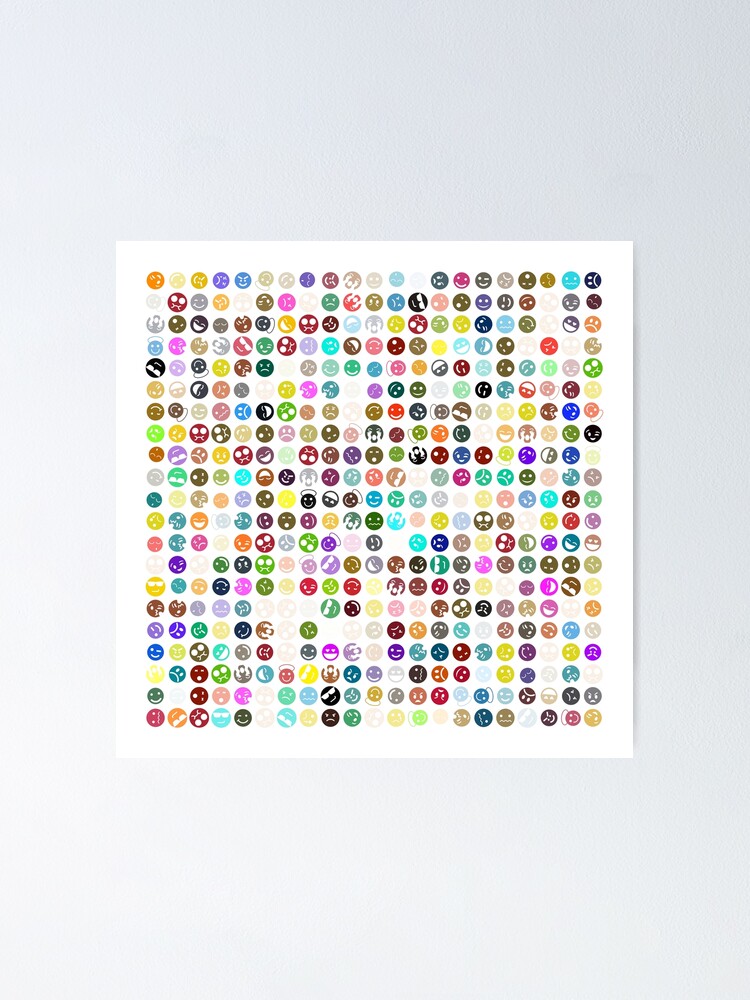 "Emoji Funny Multi Color Face" Poster for Sale by Pixel4Art | Redbubble