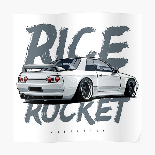 "Rice Rocket R32 GTR" Poster by OlegMarkaryan | Redbubble