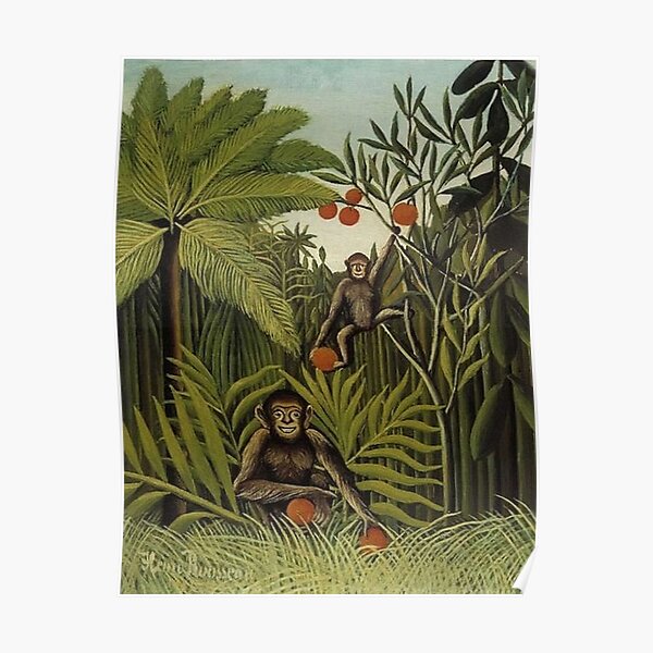 "Rousseau Monkeys in the Jungle" Poster for Sale by tomorrowsart ...