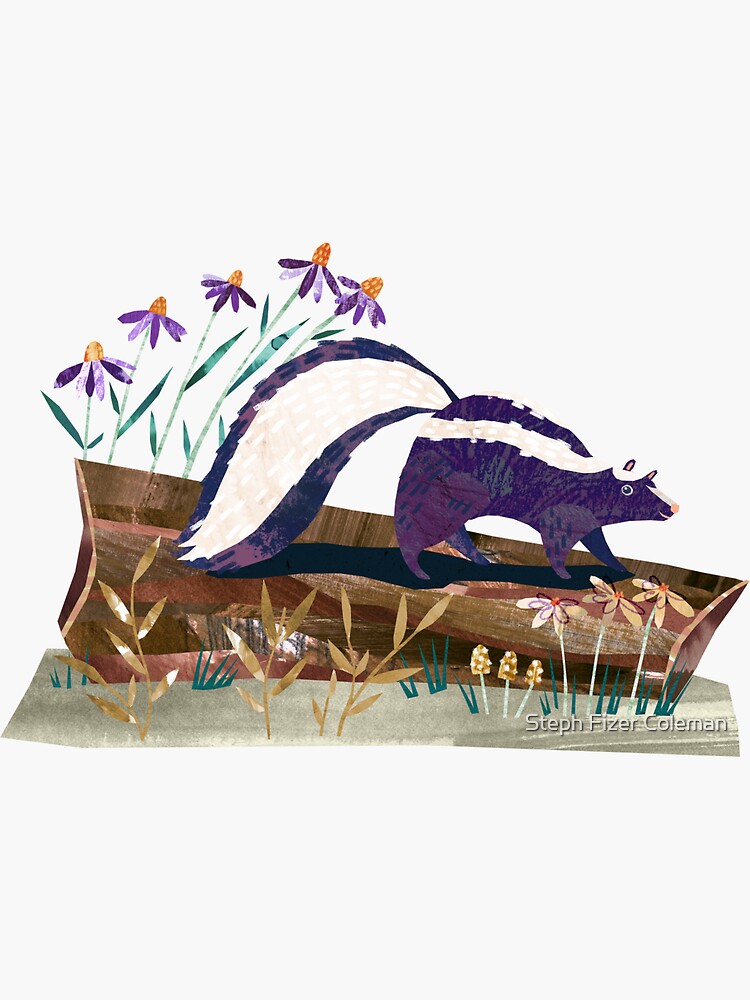 "Skunk Collage" Sticker for Sale by stephfizerc | Redbubble