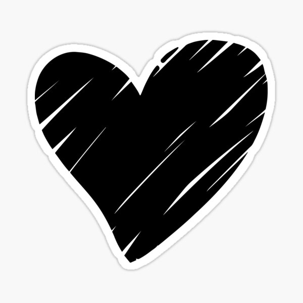 "Black Heart" Sticker for Sale by PaulSDesign | Redbubble