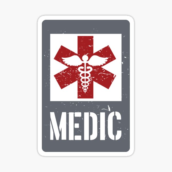 "MEDIC RED Distressed" Sticker for Sale by dtkindling | Redbubble