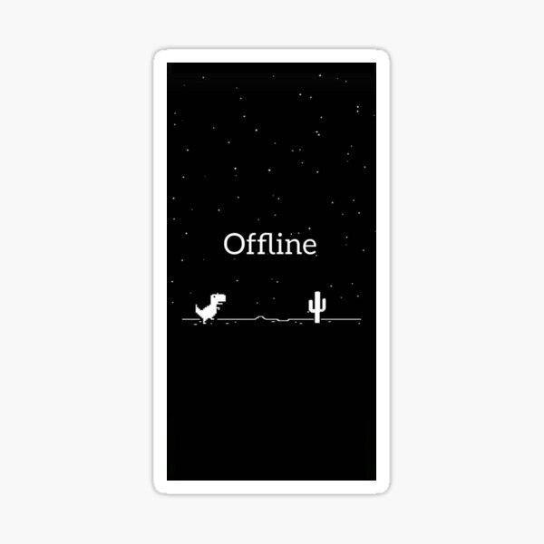 "Offline Dino" Sticker for Sale by CopeShop | Redbubble