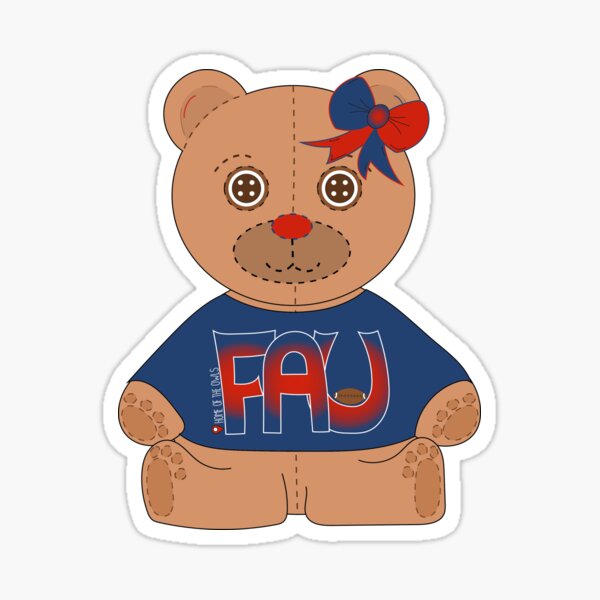 "FAU Bear" Sticker for Sale by bellasano | Redbubble