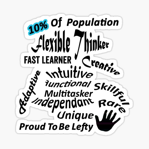 "left-handed personality characteristics " Sticker for Sale by MA ...
