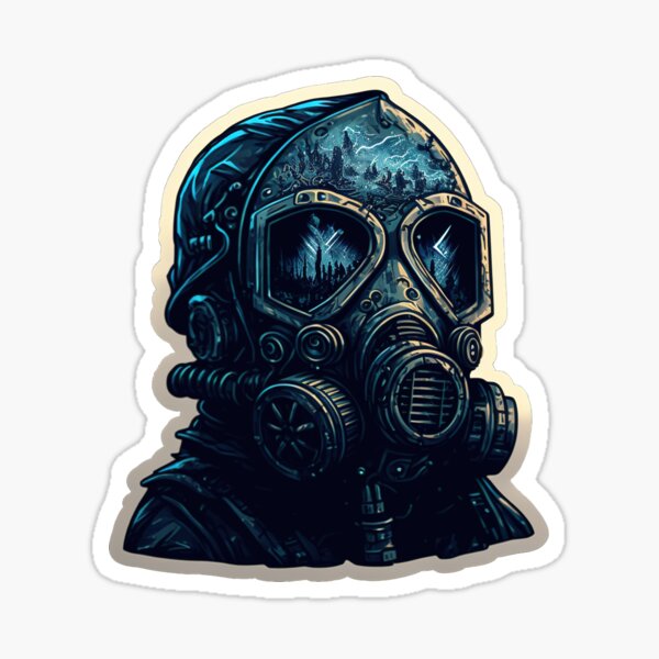 "The gas mask - Nuclear winter" Sticker for Sale by The-Crows | Redbubble
