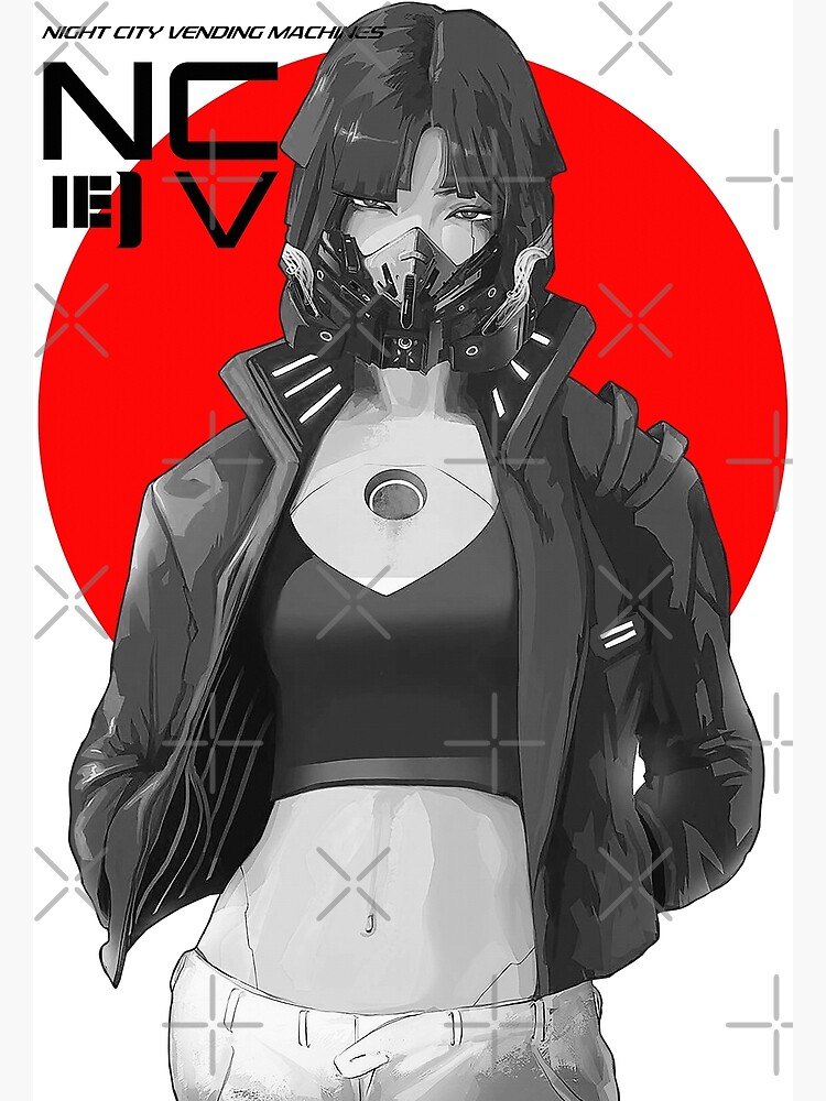 "Cyberpunk Cyborg Gas Mask Girl Modern Urban Style" Poster for Sale by ...