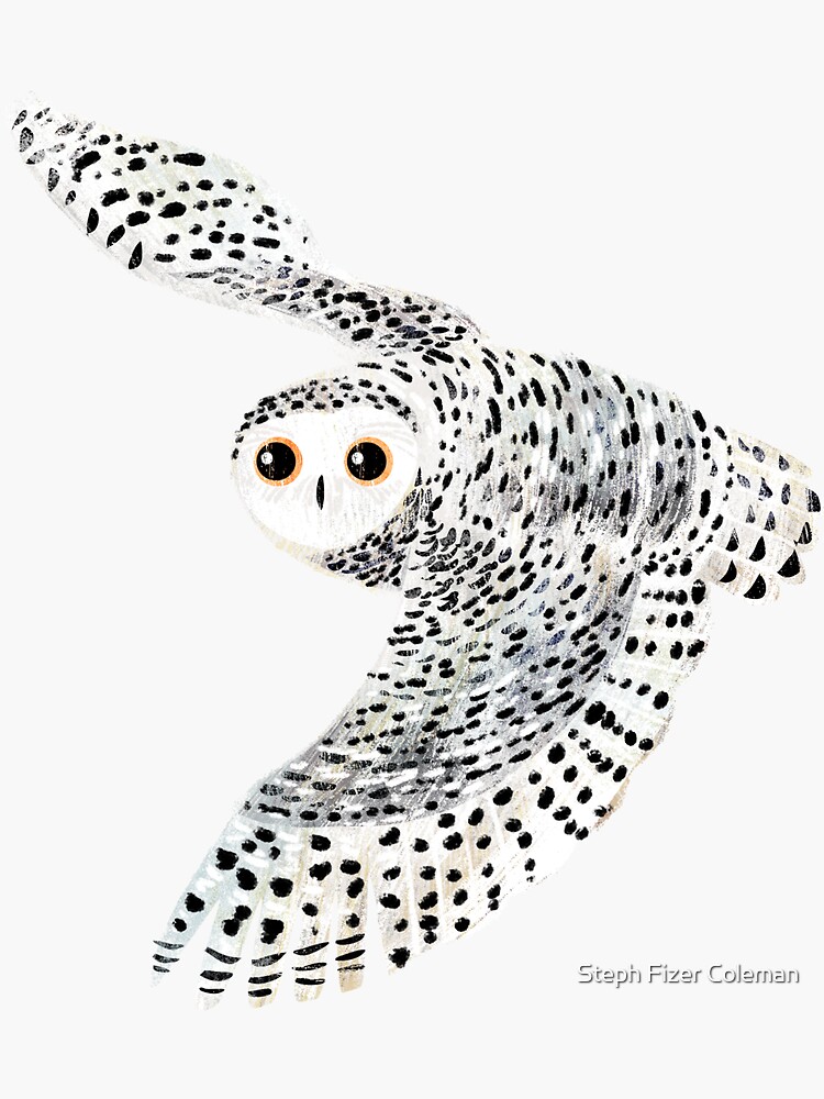 "Snowy Owl" Sticker for Sale by stephfizerc | Redbubble