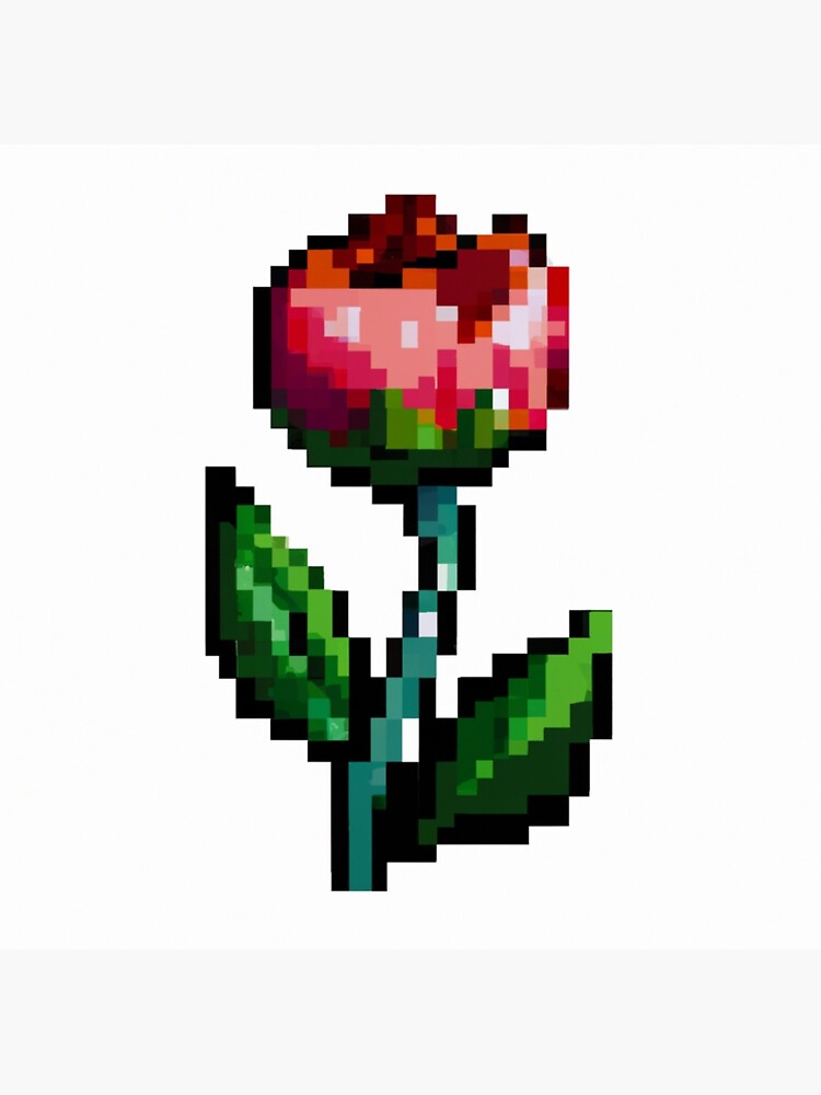 "pixel art rose " Poster for Sale by brewed-designs | Redbubble