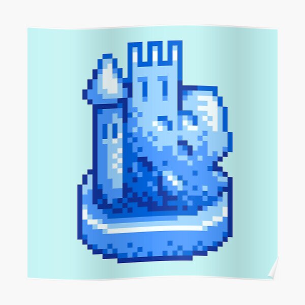 "Stardew Valley Castle Ice Sculpture" Poster for Sale by aiya-pixels ...