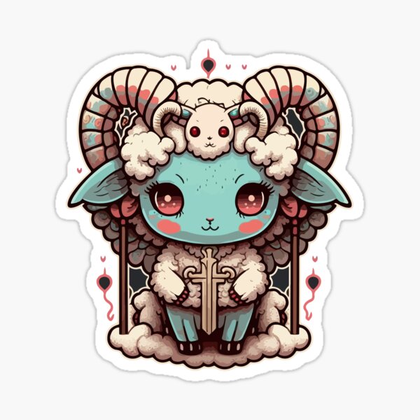 "Demon Lamb Cult of the Lamb" Sticker for Sale by stickertopic | Redbubble