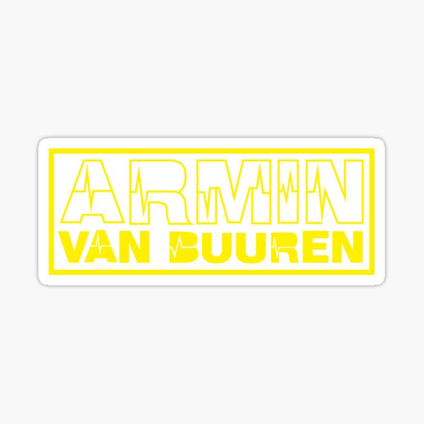 "Creative design by Armin van Buuren best selling yellow color" Sticker ...